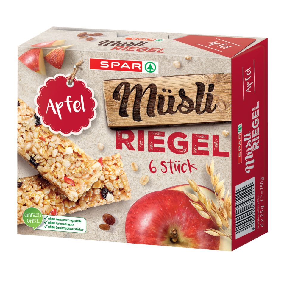SPAR Müsliriegel Apfel 6 x 25g 150 G online kaufen | INTERSPAR