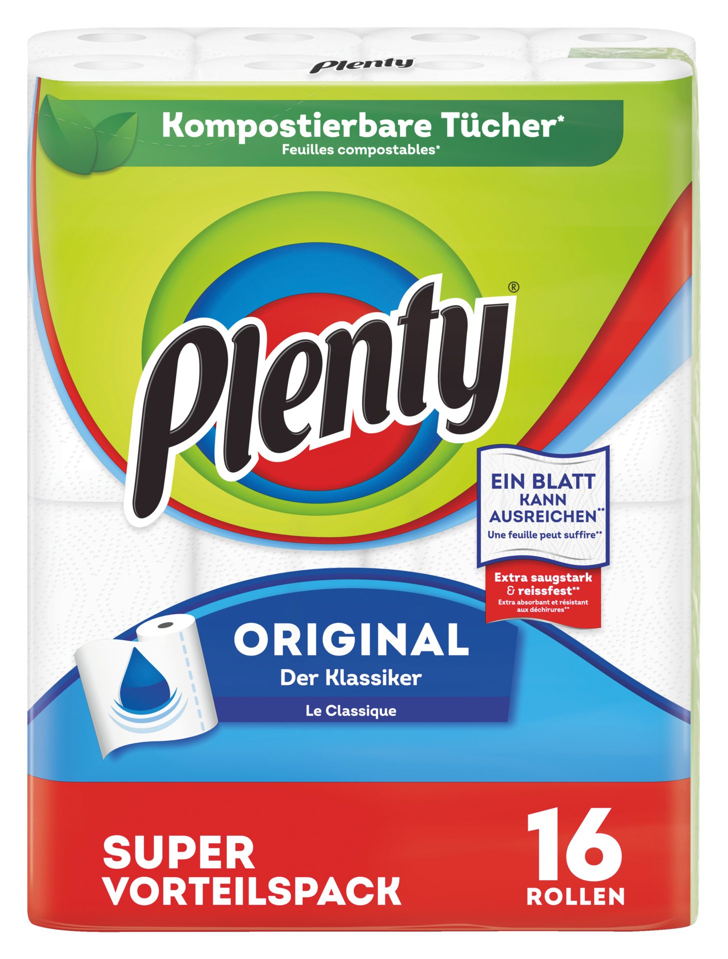 Plenty Küchenrollen Original 16 Rollen | SPAR Produktwelt