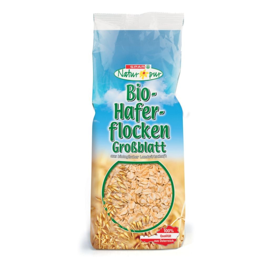 SPAR Natur*pur Bio-Haferflocken Großblatt 500G 500 G online kaufen ...
