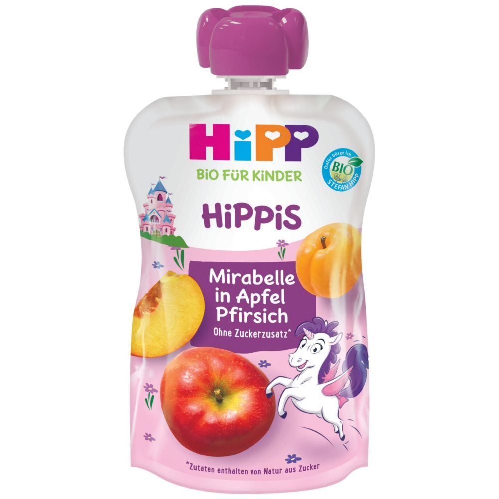 Hipp Hippis Bio-Quetschie Mirabelle in Apfel-Pfirsich 100 G online ...