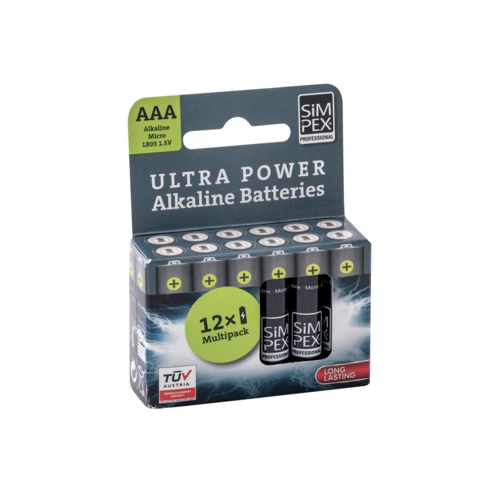 SIMPEX Professional Batterien Ultra Power Alkaline 12 Stück online ...