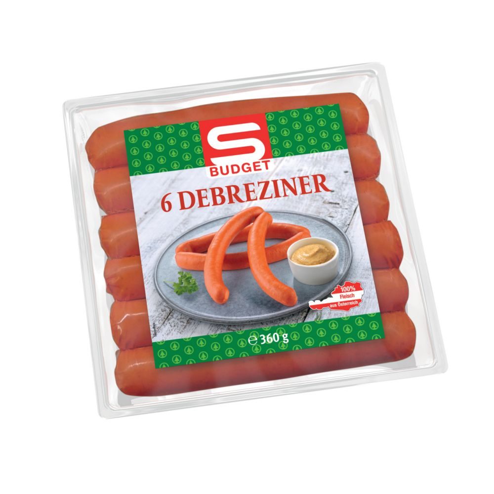 S-BUDGET Debreziner 6 Stück 360 G online kaufen | INTERSPAR