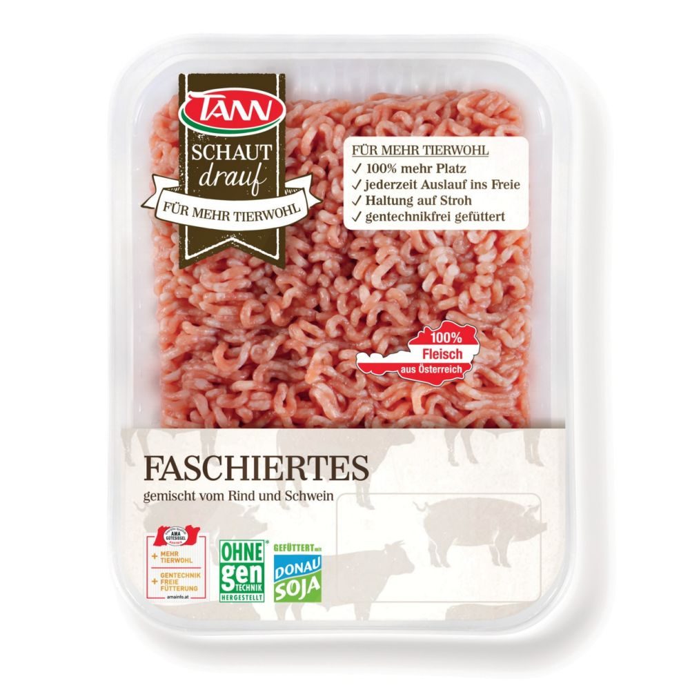 TANN schaut drauf Mageres Faschiertes gemischt vom Rind + Schwein 330 G ...