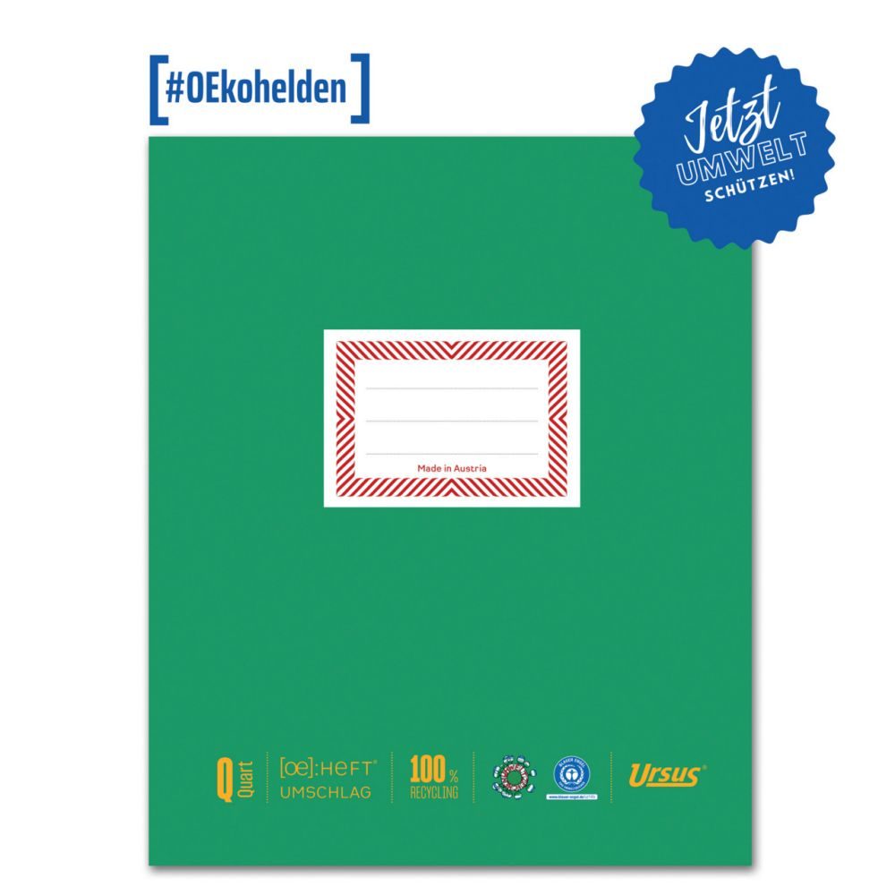 Ursus OE Heftumschlag aus Papier Quart, grün online kaufen | INTERSPAR
