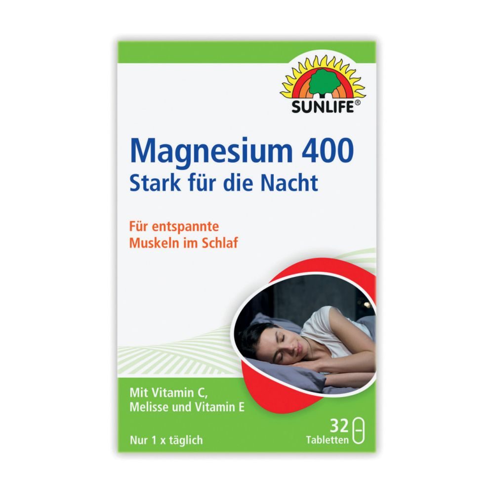Sunlife Magnesium 400 Stark für die Nacht 32 Tabletten 38 G online ...