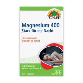 Sunlife Magnesium 400 Stark für die Nacht 32 Tabletten 38 G online ...