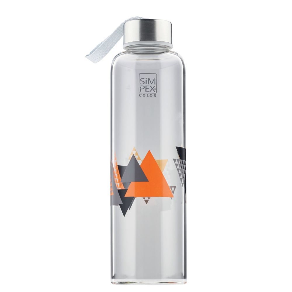 SIMPEX Color Glasflasche Multi Color 560ml Dreiecke Schwarz online ...