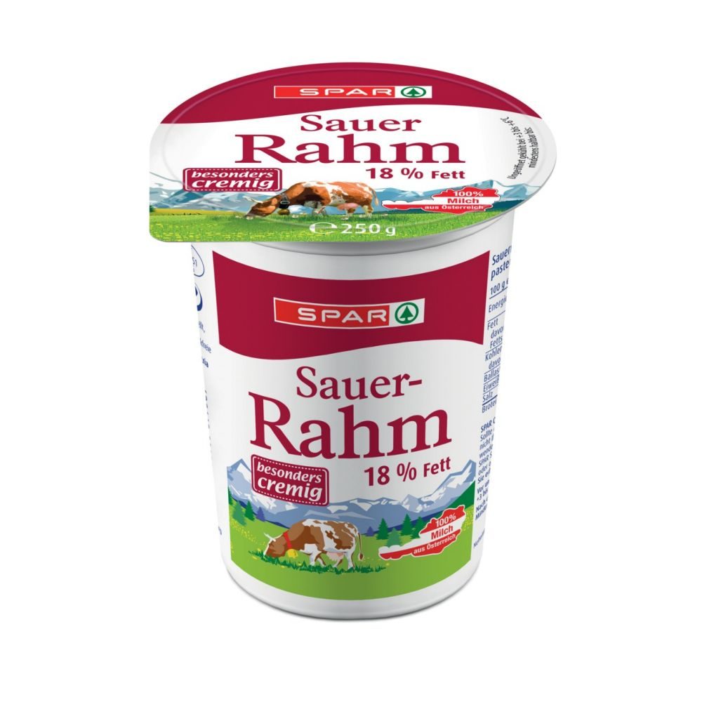 SPAR Sauerrahm 18% Fett 18% Fett 250 G online kaufen | INTERSPAR
