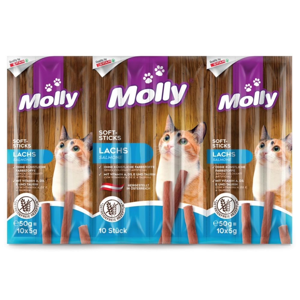 Molly Soft-Sticks Lachs 10 x 5g 50 G online kaufen | INTERSPAR