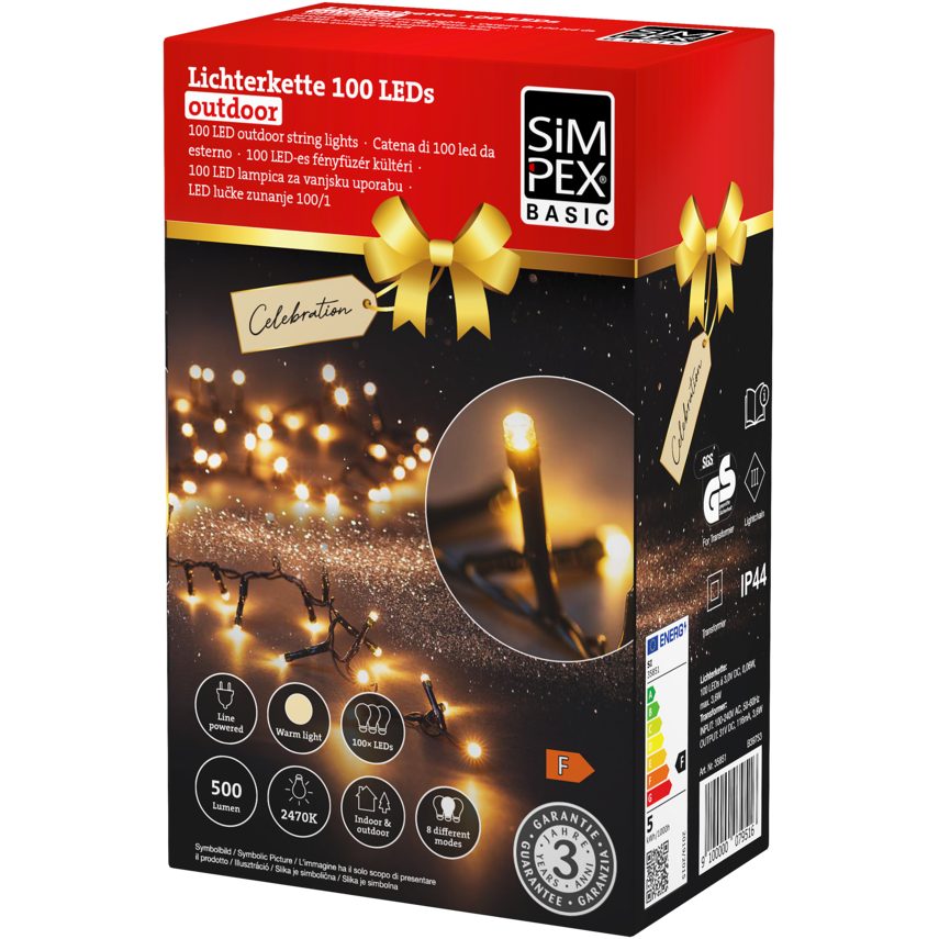 SIMPEX BASIC Celebration LED Lichterkette 100 LED's online kaufen ...
