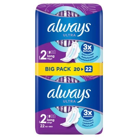 Always Ultra Binden Long mit Flügeln / Gr. 2 22 Stück online kaufen ...