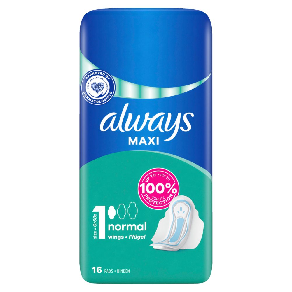 Always Maxi Binden Normal mit Flügeln / Gr. 1 16 Stück online kaufen ...