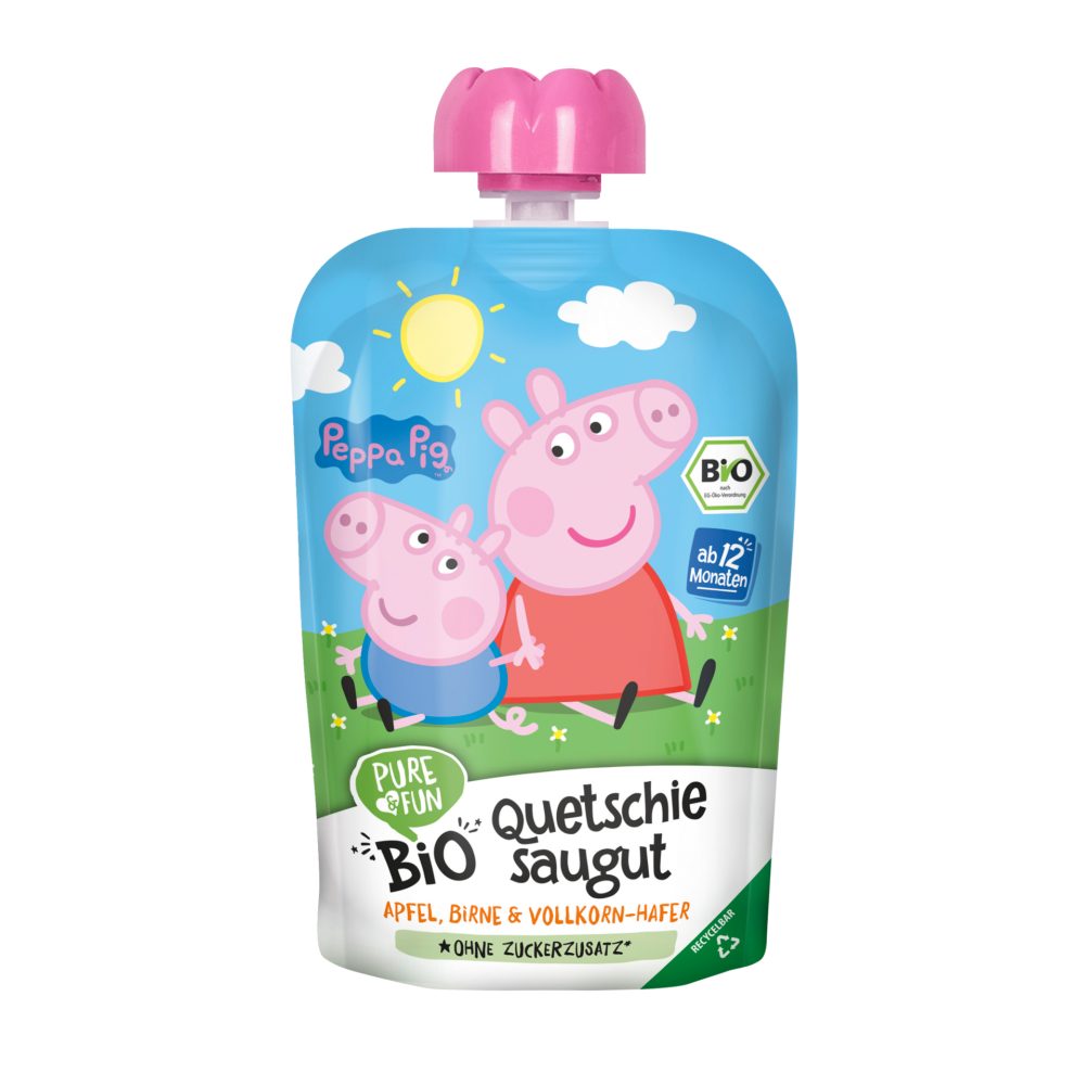 Pure & Fun Bio Quetschie saugut Peppa Pig 100 G online kaufen | INTERSPAR
