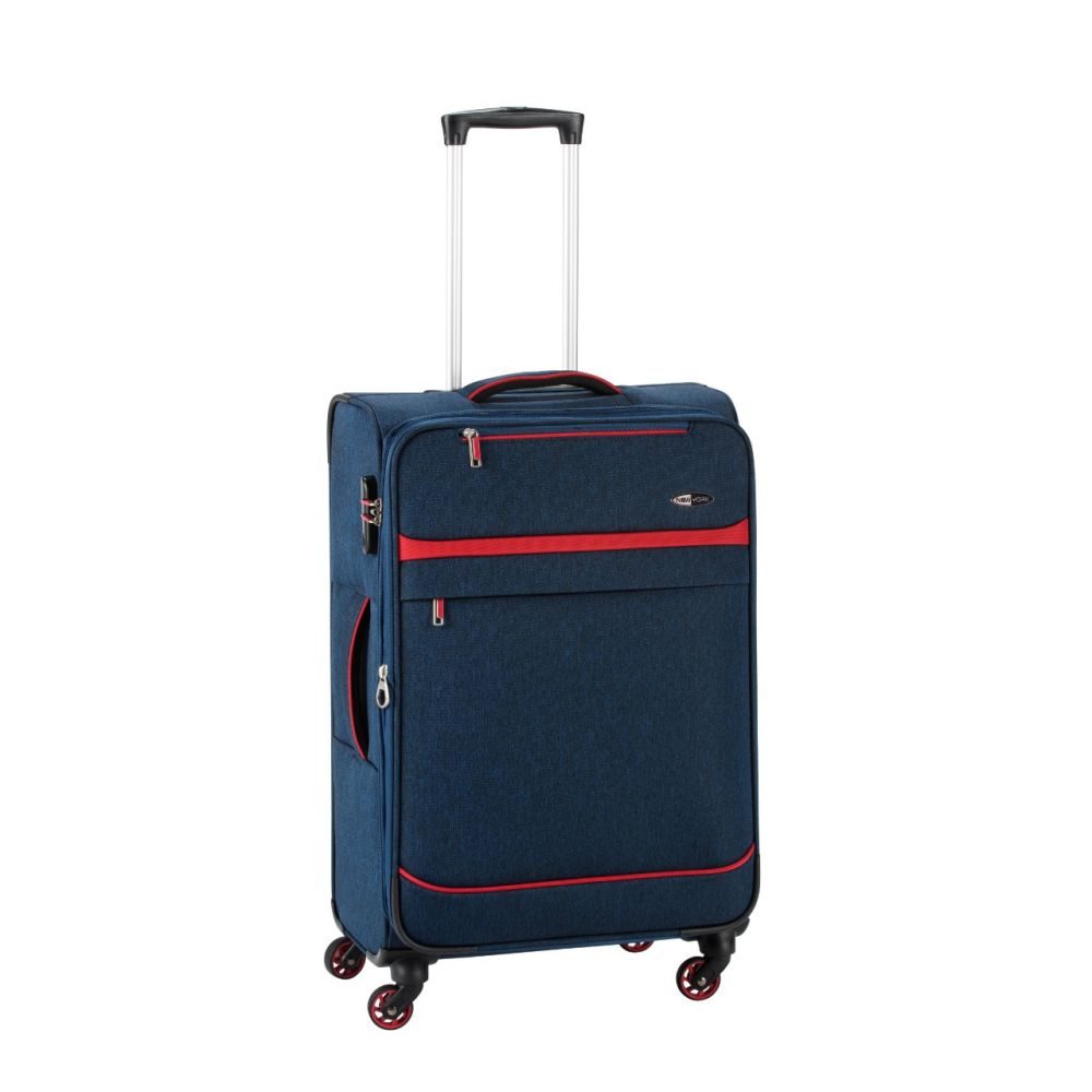 New York Professionell Poly Trolley Blau Rot 79cm online kaufen | INTERSPAR