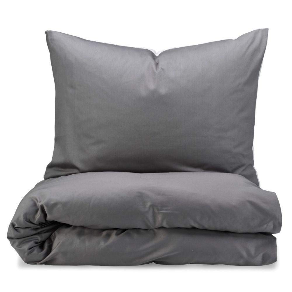 RUBIN Bettwäsche Satin anthrazit Größe 140/200 + 70/90 cm online kaufen ...