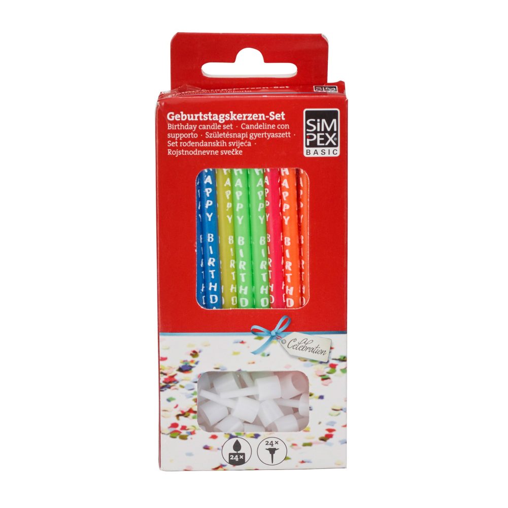 SIMPEX Basic Celebration Geburtstagskerzen beschriftet 24 online kaufen ...