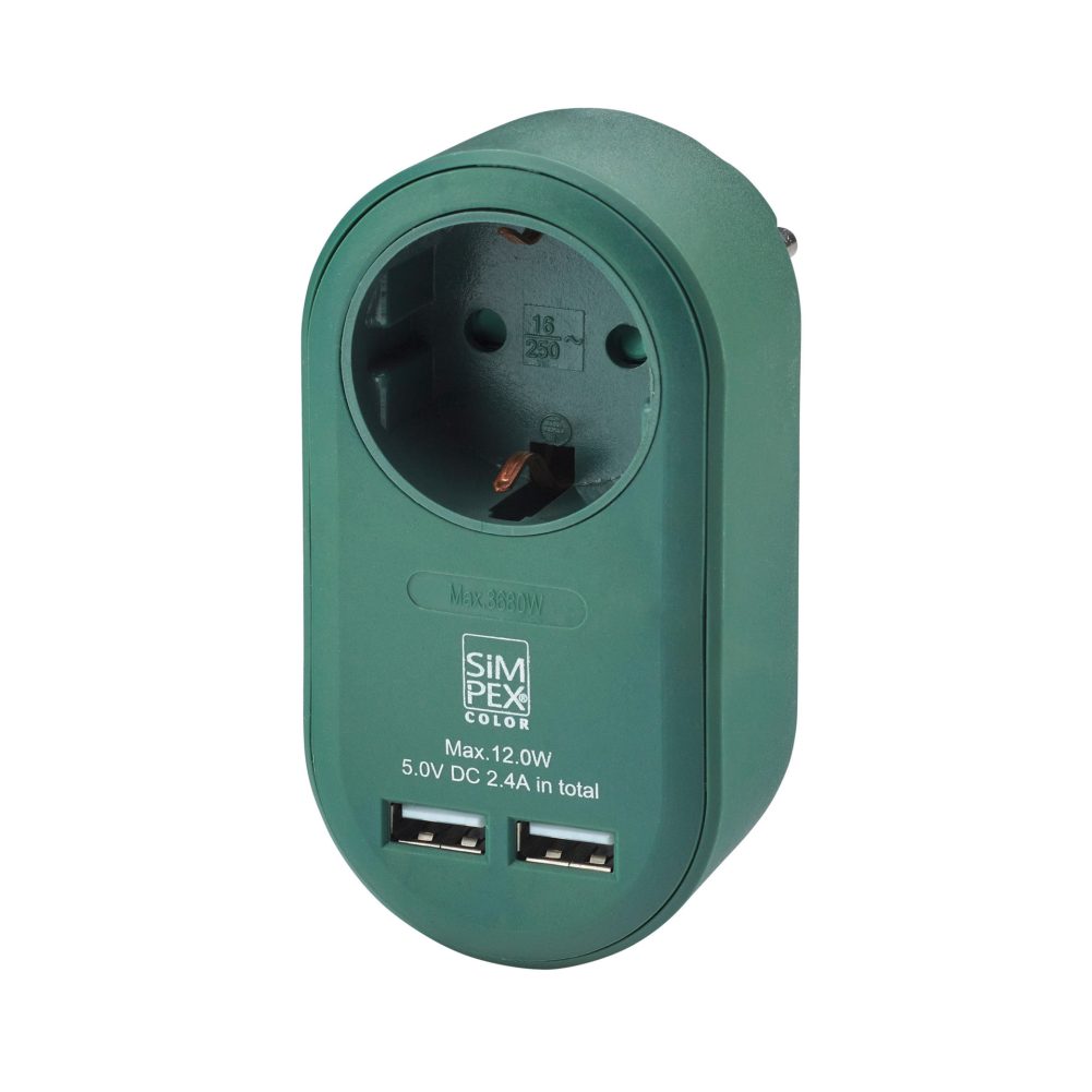SIMPEX COLOR Steckdosenadapter Grün online kaufen | INTERSPAR
