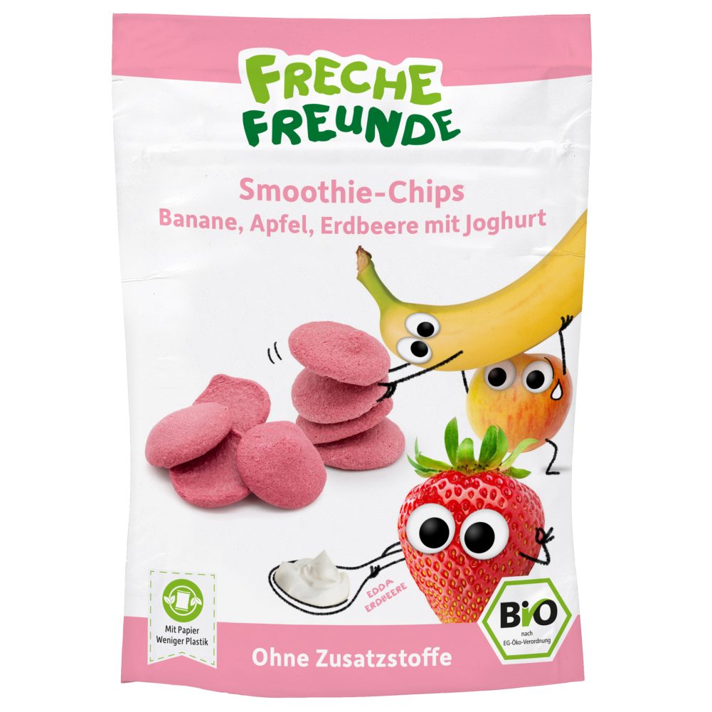 Freche Freunde Bio Smoothie-Chips Banane Apfel Erdbeere Joghurt 16 G ...