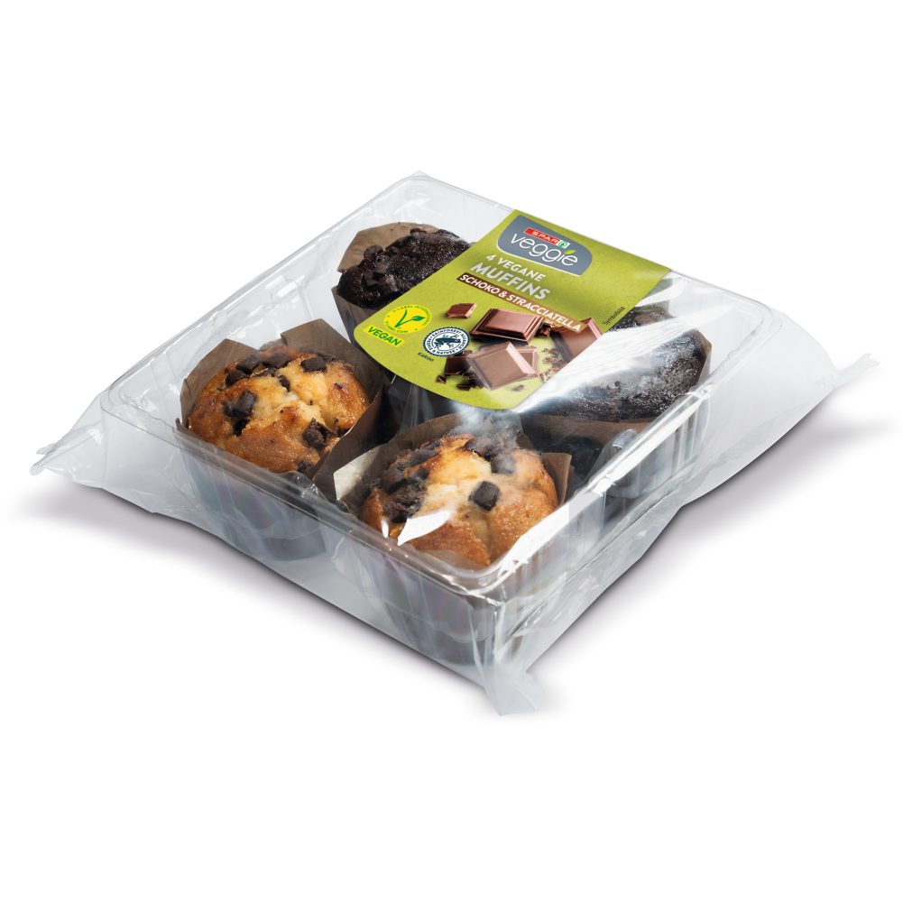 SPAR Veggie vegane Muffins Schoko & Stracciatella 4 Stück 360 G online ...