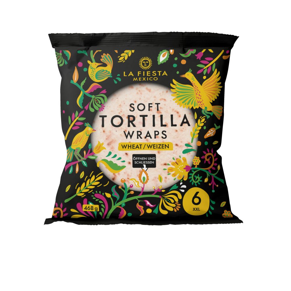 La Fiesta Mexico Soft Tortilla Wraps Weizen XXL 6 Stück 468 G online ...