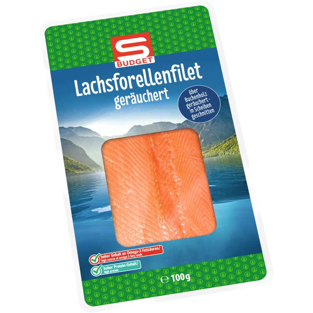 S-BUDGET Lachsforellenfilet geräuchert 100 G online kaufen | INTERSPAR
