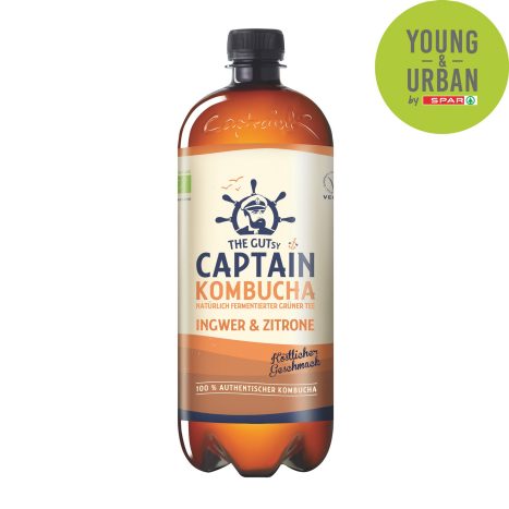 The GUTsy Captain Kombucha Ingwer & Zitrone 1 L EINWEG ohne Pfand ...
