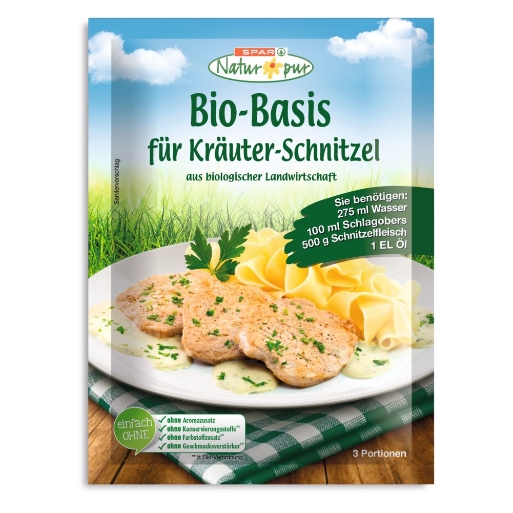 SPAR Natur*pur Bio-Basis für Kräuter-Schnitzel 3 Portionen online ...