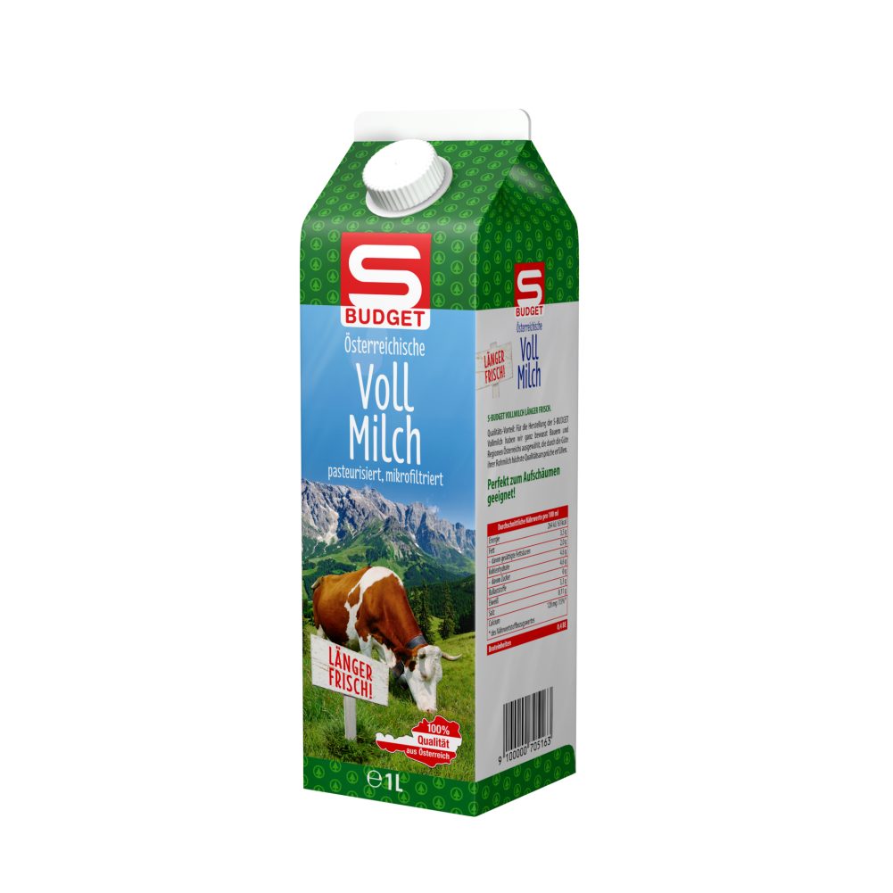 S-BUDGET Vollmilch länger frisch 1 L online kaufen | INTERSPAR