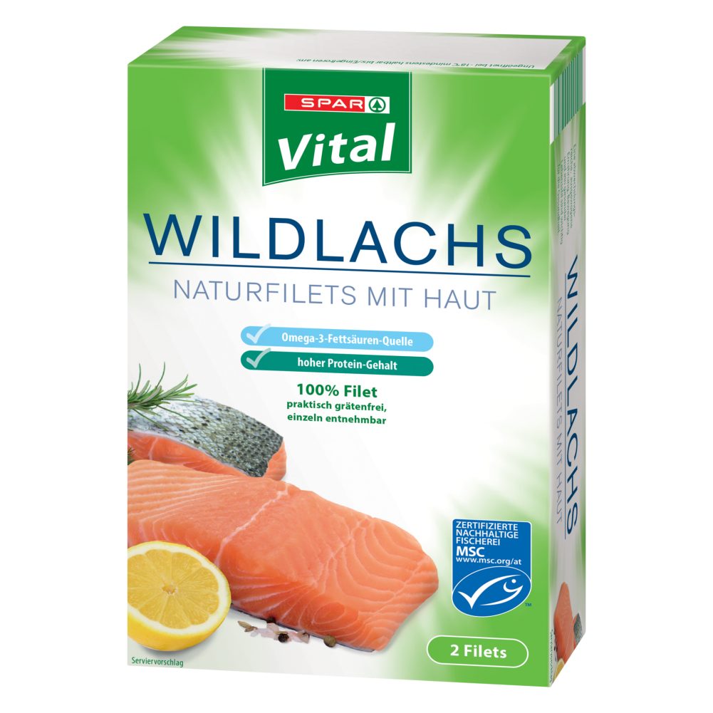SPAR Vital Wildlachs Naturfilets mit Haut 2 Filets 250 G online kaufen ...