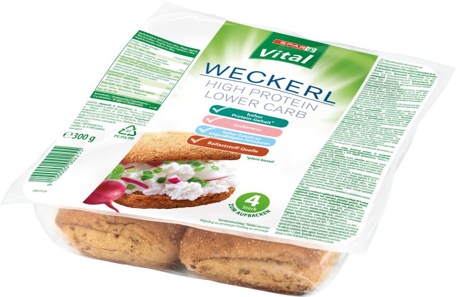 SPAR Vital Weckerl High Protein & Lower Carb 4 Stück | SPAR Produktwelt