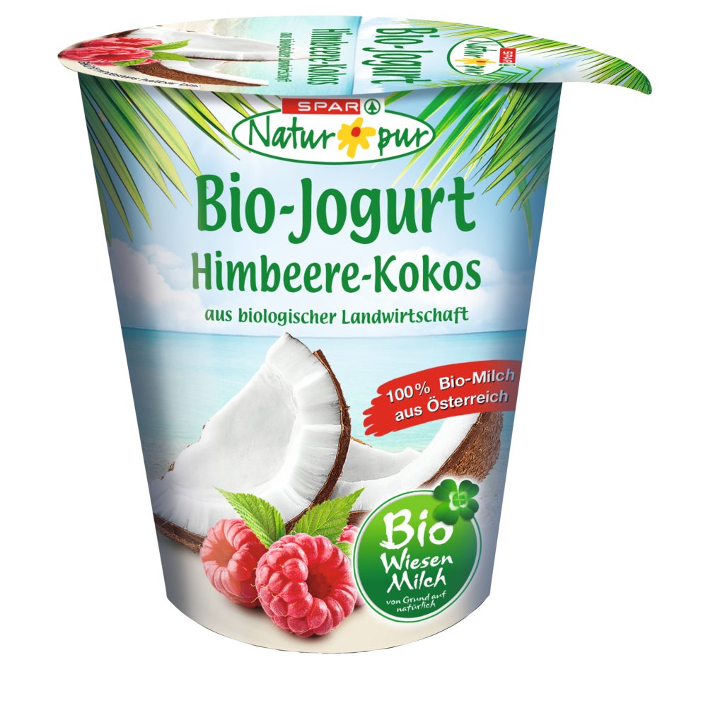 SPAR Natur*pur Bio-Jogurt Himbeere-Kokos 200 G online kaufen | INTERSPAR
