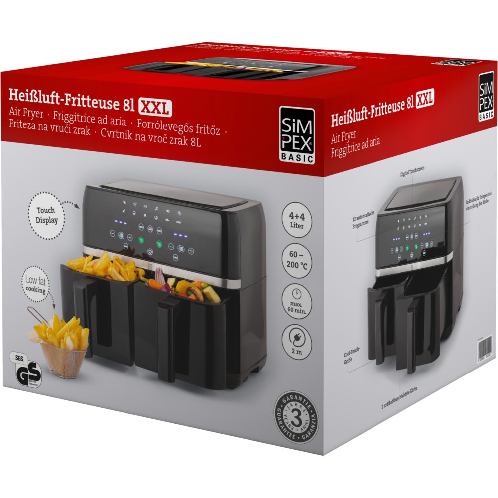 SIMPEX BASIC Doppelheißluftfritteuse 8 l Touch Display online kaufen ...