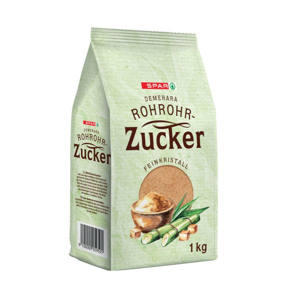 SPAR Demerara Rohrohrzucker feinkristall 1 KG online kaufen | INTERSPAR