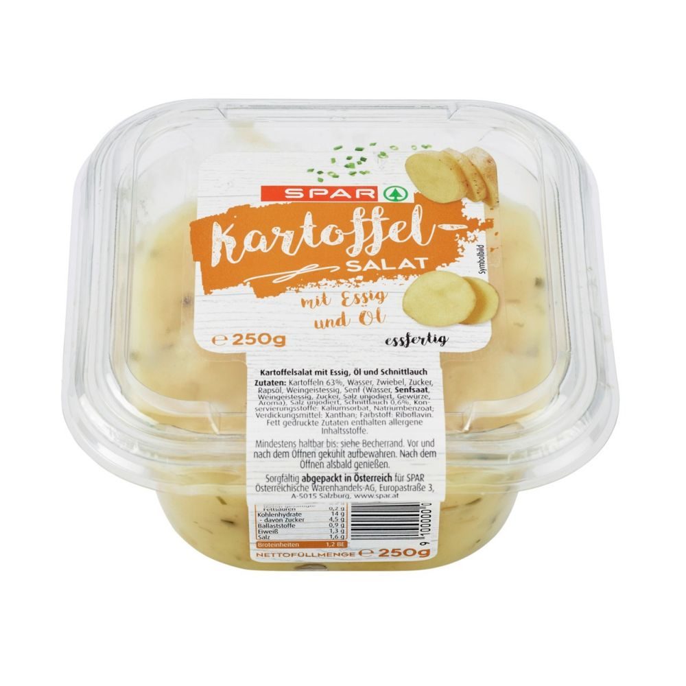 SPAR Kartoffelsalat mit Essig und Öl 250 G online kaufen | INTERSPAR