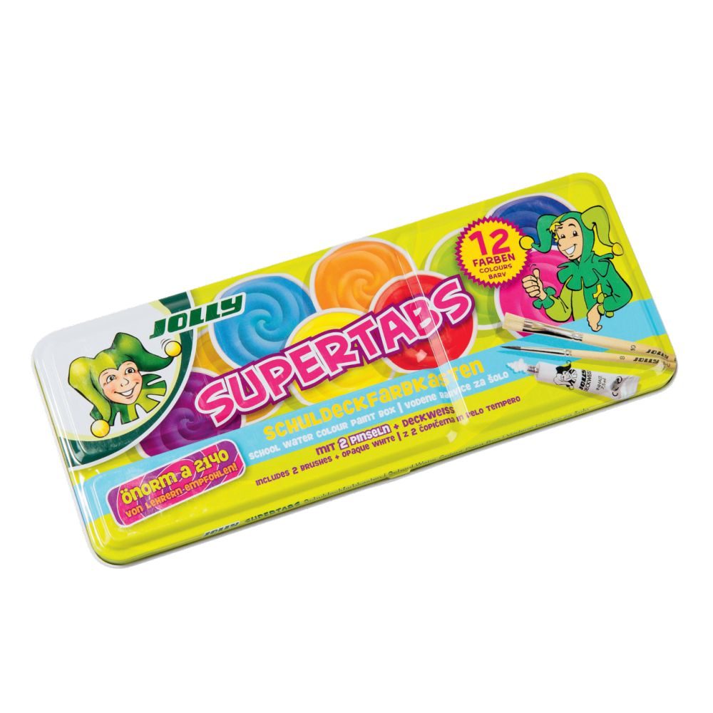 Jolly Schuldeckfarbkasten Supertabs 12 Farben online kaufen | INTERSPAR