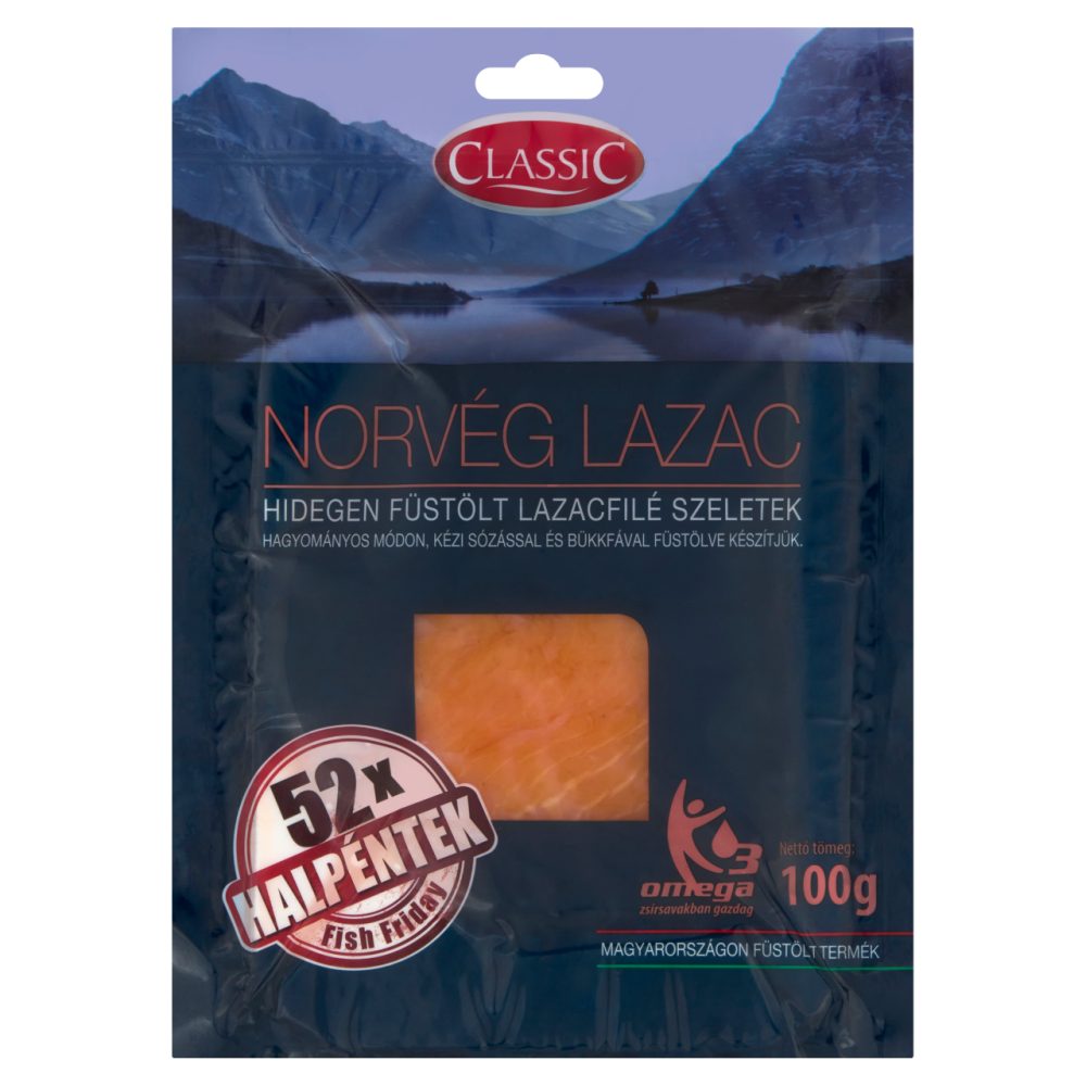 Classic hidegen füstölt norvég lazacfilé szeletek 100 g | SPAR ONLINE SHOP