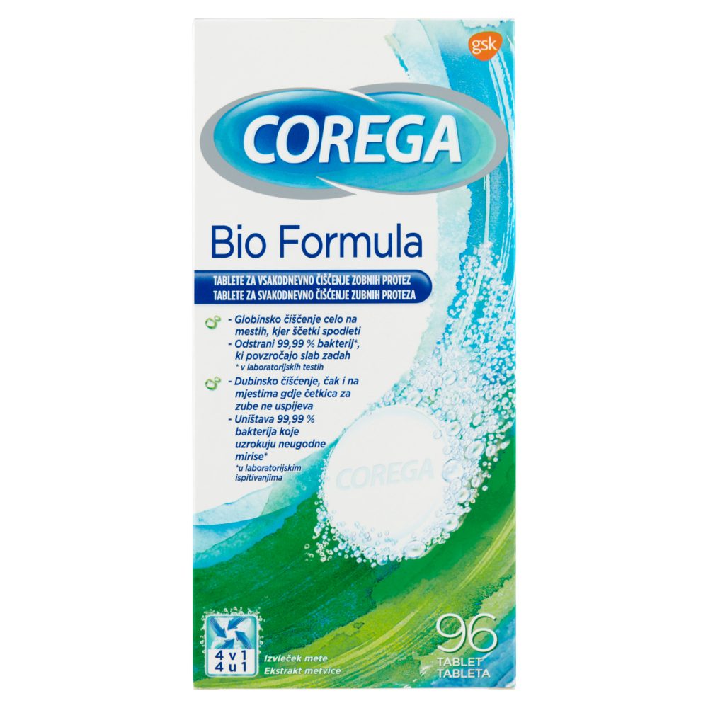 Corega Bio Formula műfogsortisztító tabletta 96 db