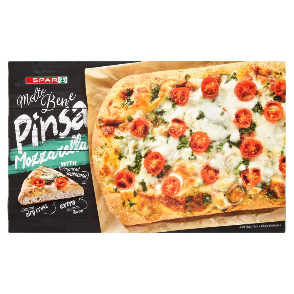 SPAR Pinsa Mozzarella gyorsfagyasztott tésztalap koktélparadicsommal ...
