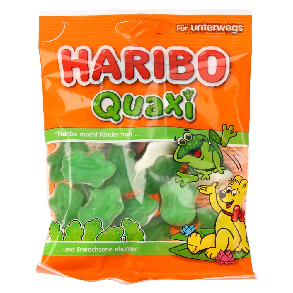 GUMIJASTI BONBONI ŽABICE QUAXI, HARIBO, 100G | SPAR Online