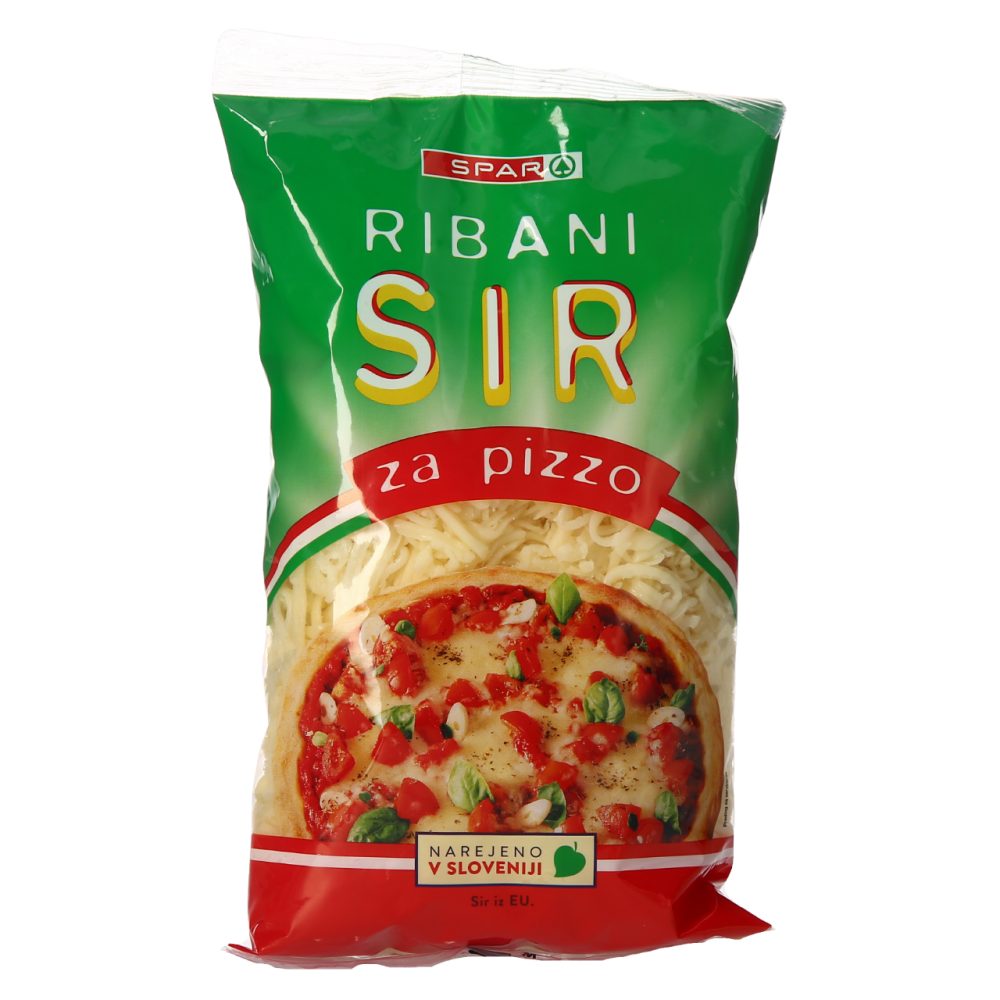 RIBANI SIR ZA PIZZO, SPAR, 350G - Mešanica poltrdih polmastnih in ...