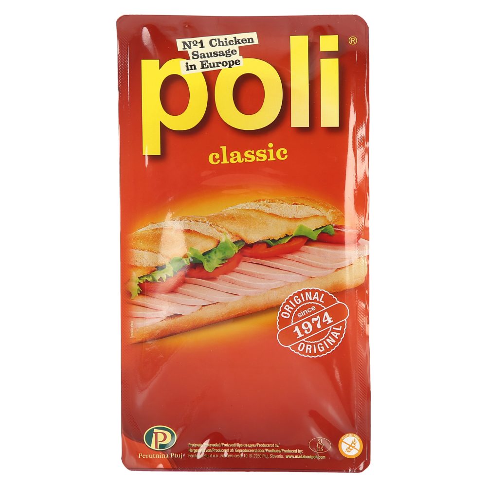 PIŠČANČJA SALAMA POLI CLASSIC, NAREZEK, PERUTNINA PTUJ, 150G | SPAR Online