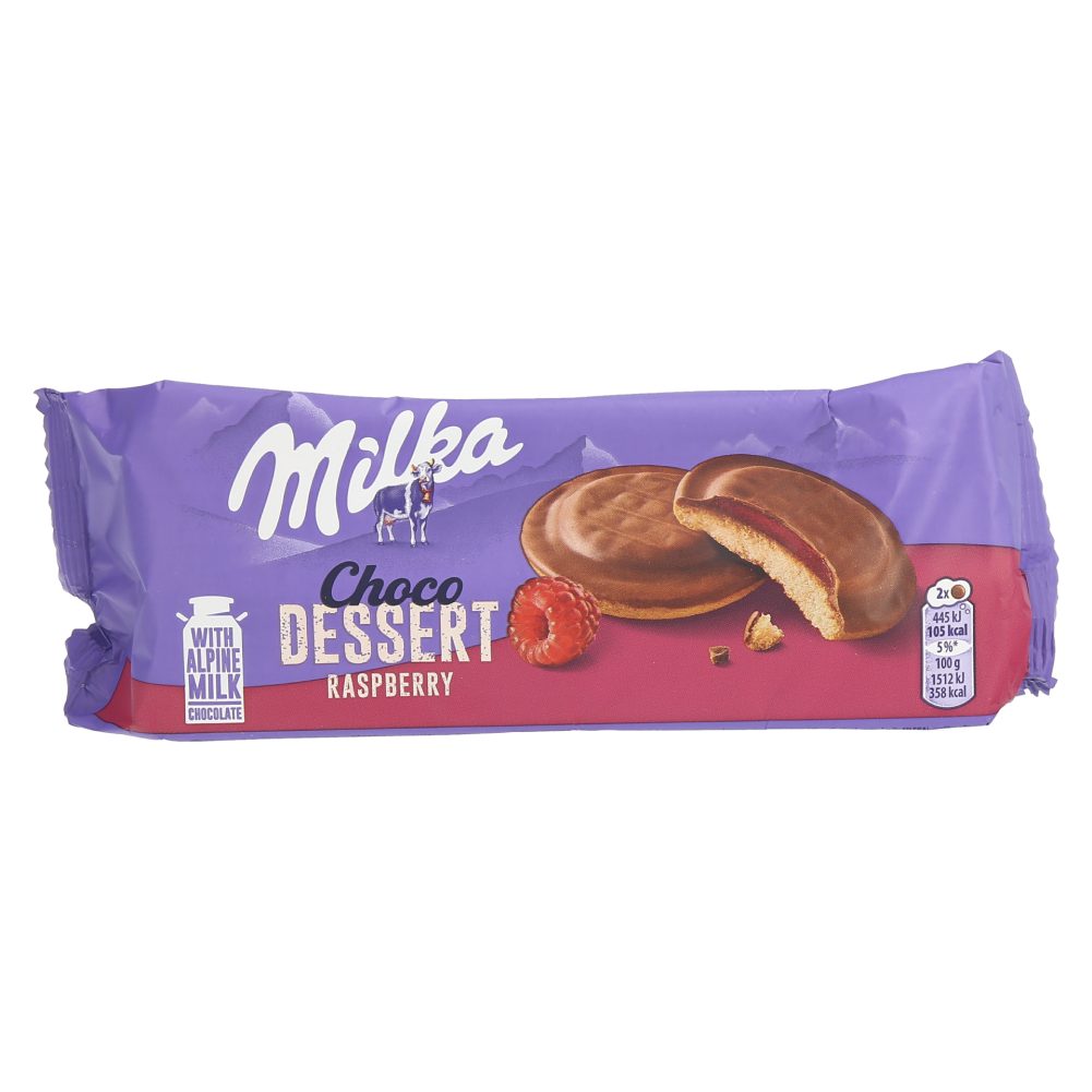 BISKVIT Z ŽELEJEM CHOCO DESSERT RASPBERRY, MILKA, 147G