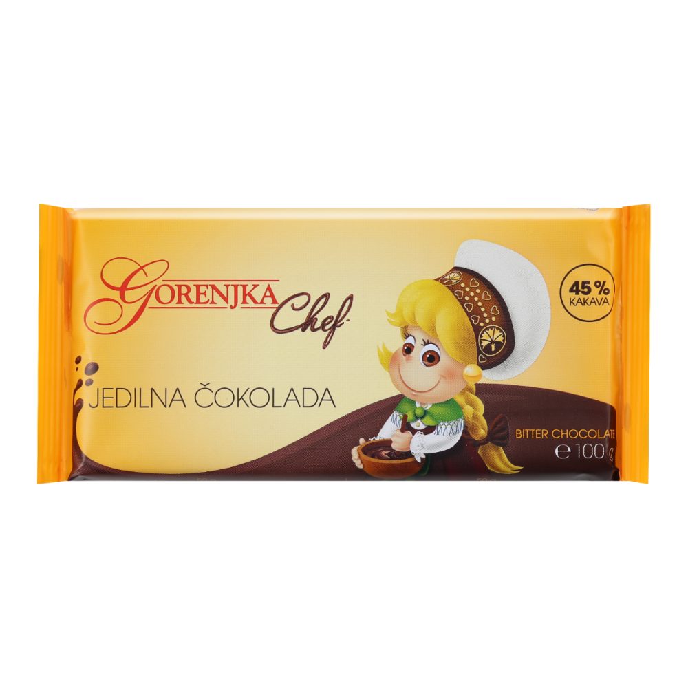 JEDILNA ČOKOLADA CHEF, GORENJKA, 100G | SPAR Online