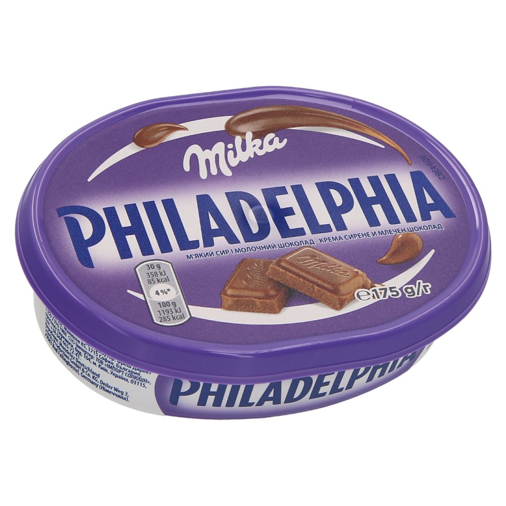 SIRNI NAMAZ Z MLEČNO ČOKOLADO MILKA, PHILADELPHIA, 175G | SPAR Online