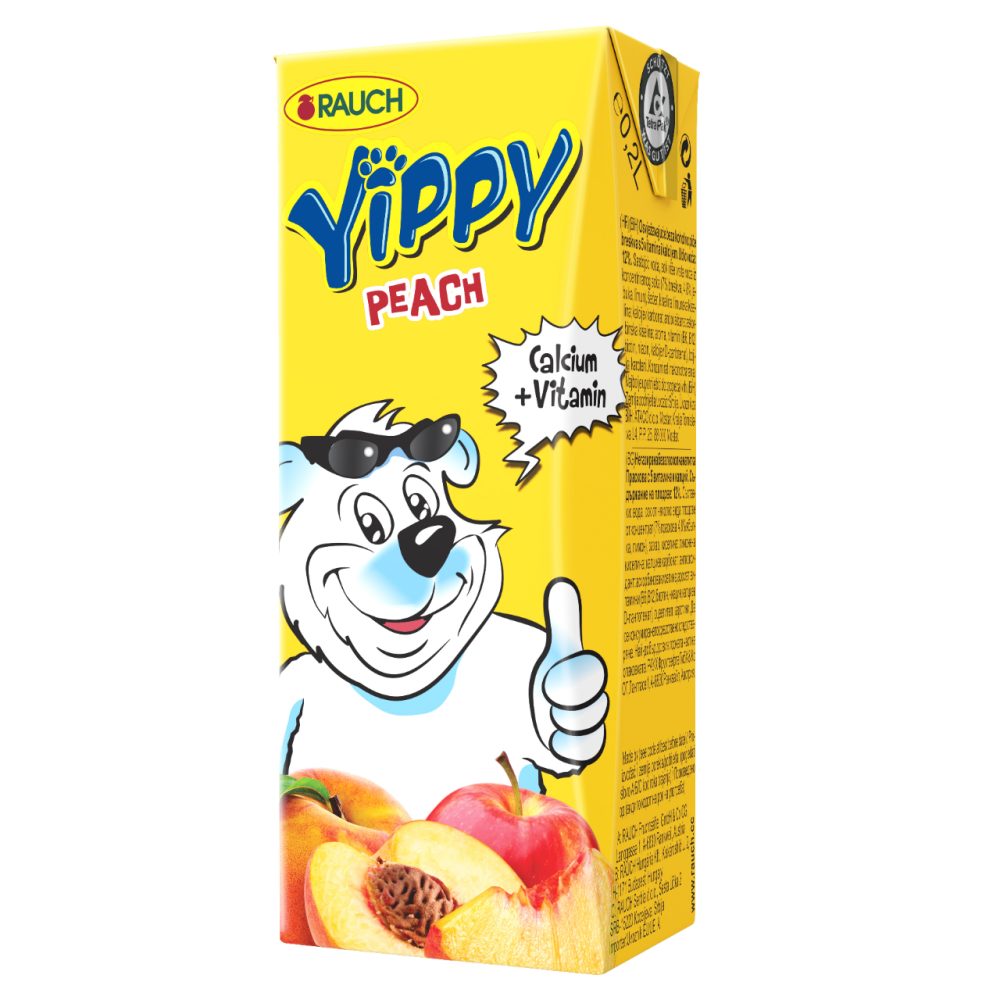 PIJAČA BRESKEV YIPPY, RAUCH, 200ML pijača yippy breskev. voda, sladkor ...