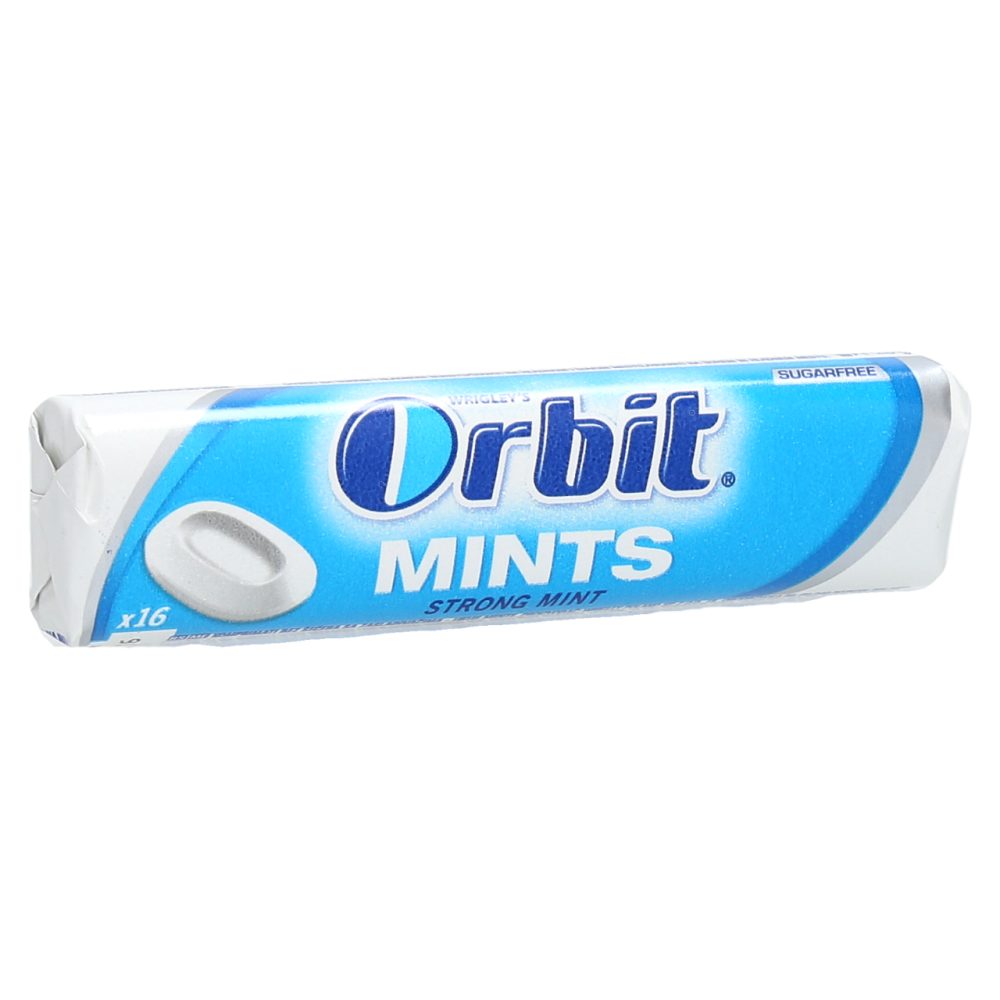 BONBONI STRONG MINTS, ORBIT, 16/1, 28G Mint bonboni brez sladkorja, s ...