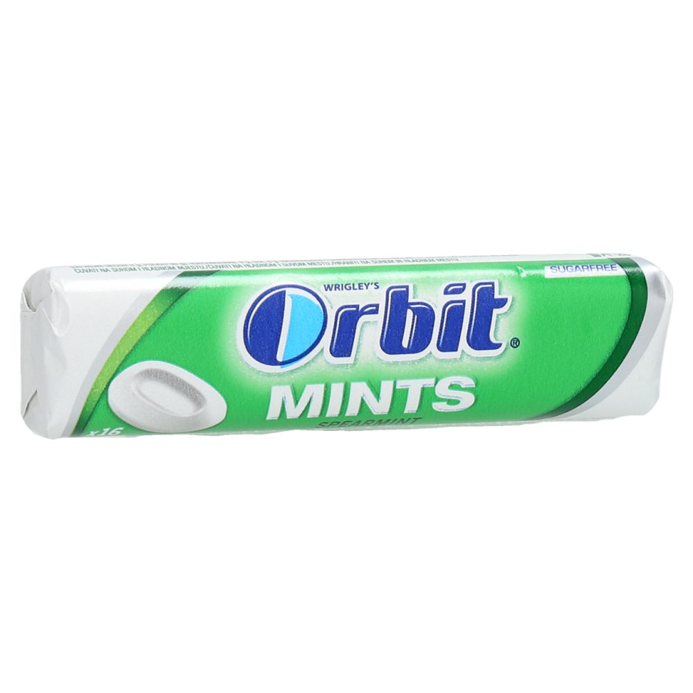 BONBONI SPEAR MINTS, ORBIT, 16/1, 28G Mint bonboni brez sladkorja, s ...