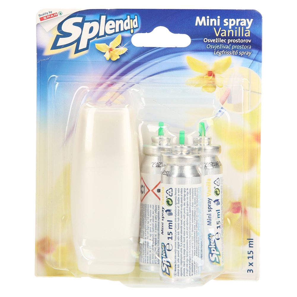 MINI SPRAY OSVEŽILEC PROSTOROV, VANILLA, SPLENDID, 3 X 15 ML Odišavi ...