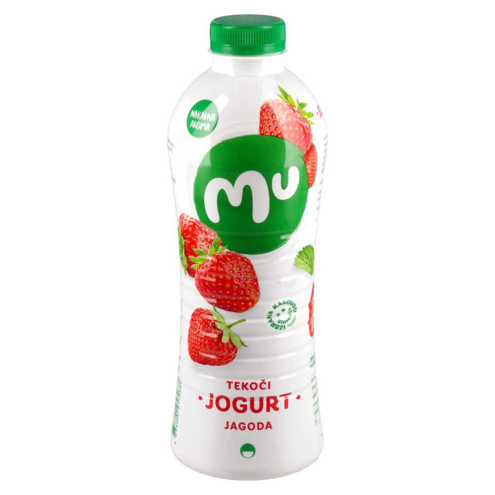 TEKOČI SADNI JOGURT JAGODA, MU, 1000G | SPAR Online