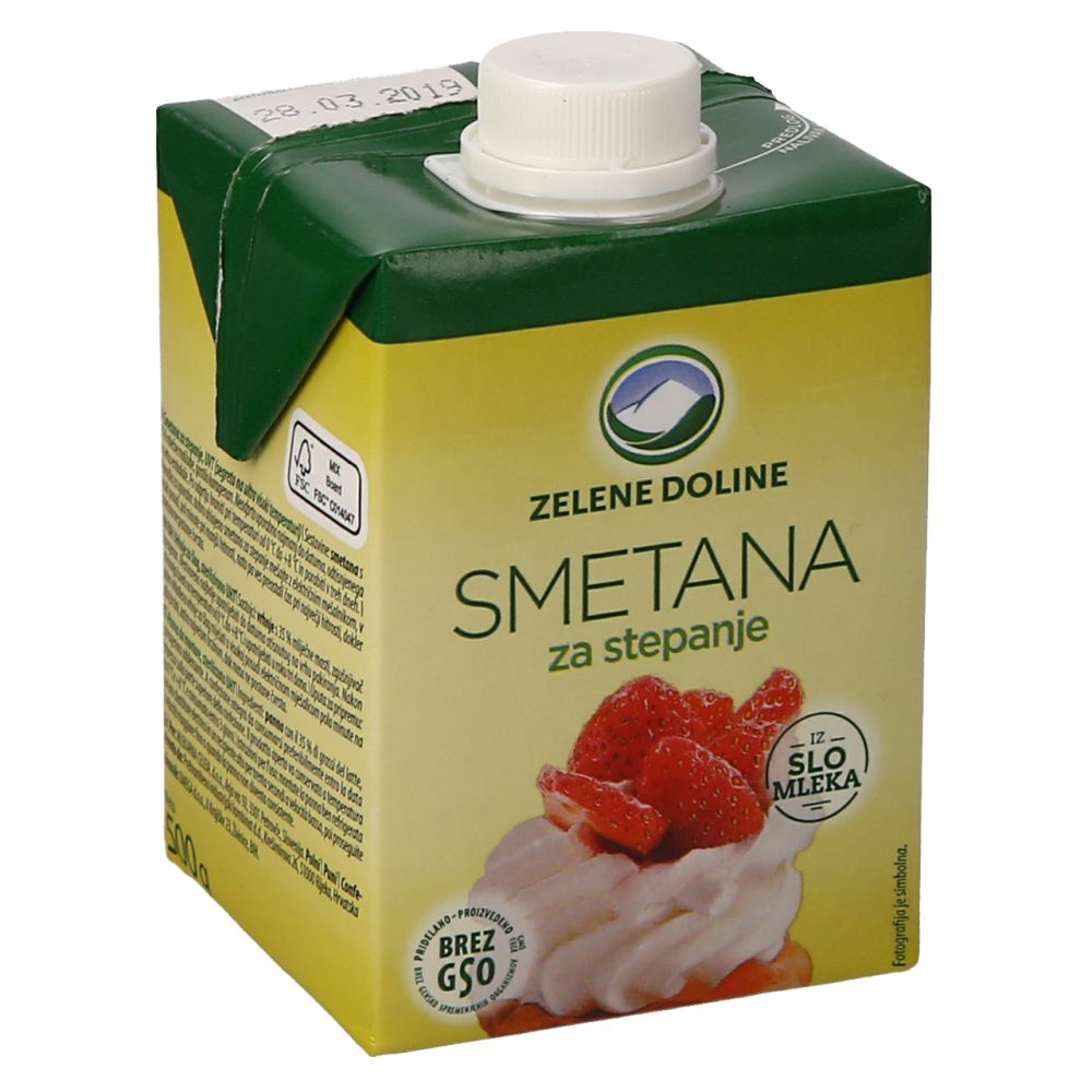 SLADKA SMETANA ZA STEPANJE, 35 % M. M., ZELENE DOLINE, 500 G | SPAR Online